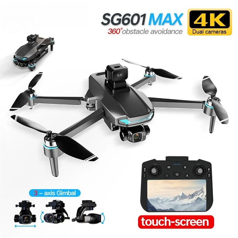 SG601 MAX GPS Professional Drone With 4K Camera 3 Axis Gimbal 5G WIFI 6KM Touch Remote Obstacle ...