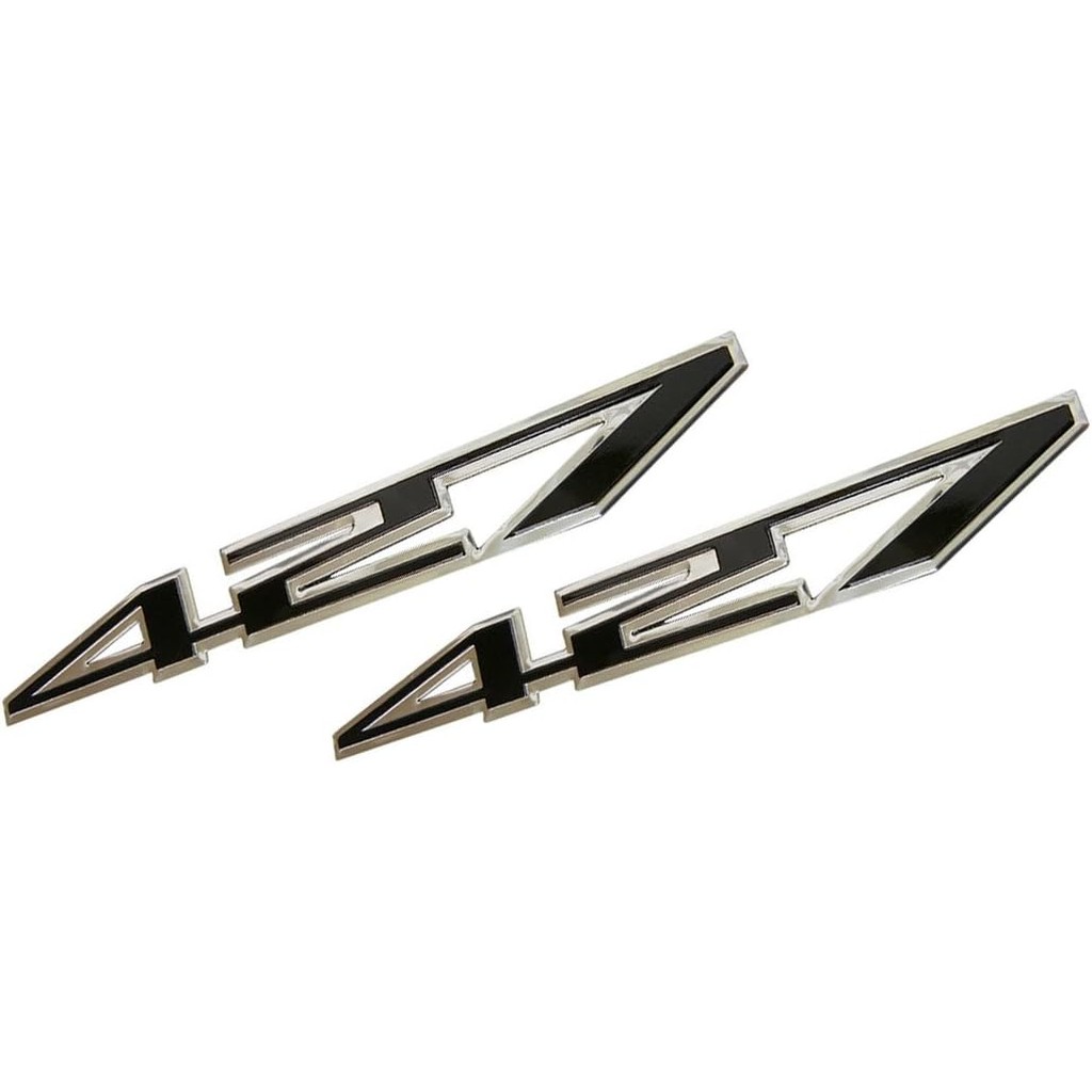 2 x (Pair / Set of 2) Black 427 CI Cubic Inch Real Highly Polished ...