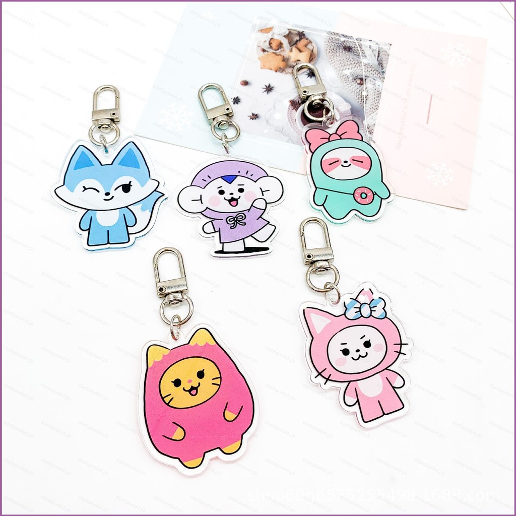 ITZY Lia Ryujin Yuna WDZY Yeji Chaeryeong cartoon acrylic keychain bag ...