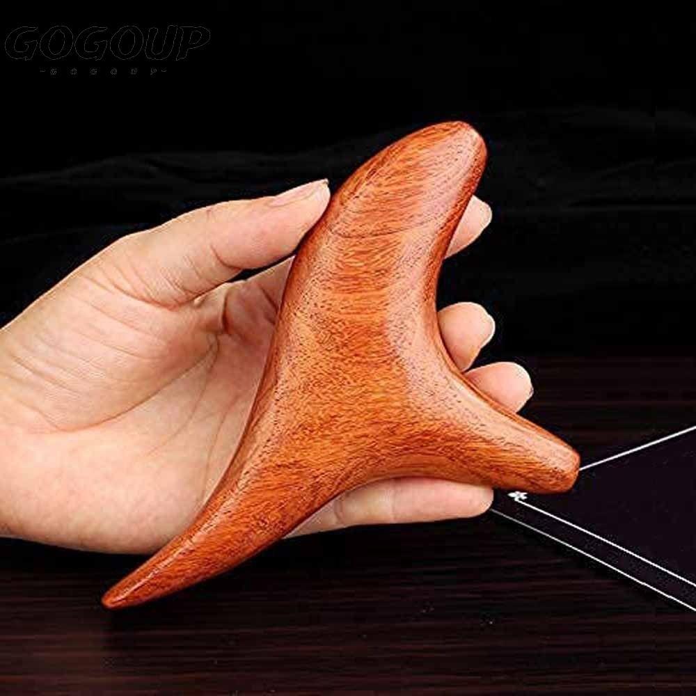 GOGOUP Massage Gua Sha Tools, Acupoint Massager Triangle Wood Trigger ...