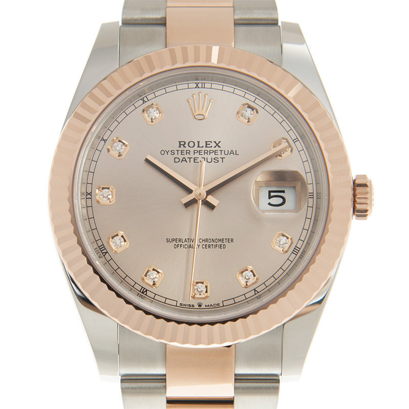 Rolex rolex Log Type Pink Face Diamond Engraving Mechanical Men's Watch ...
