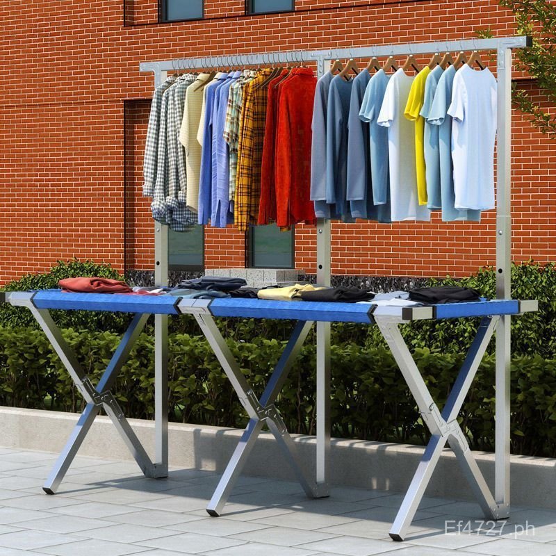 Shelf Floor Push Stall Table Mobile Stall Rack Shelf Folding Stall ...