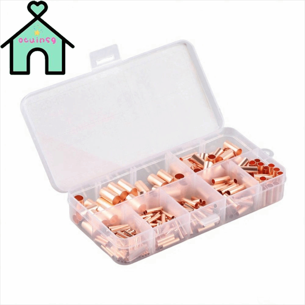 OTUINSG 250Pcs Terminal Copper Connector, Multiple Models Gold Copper ...
