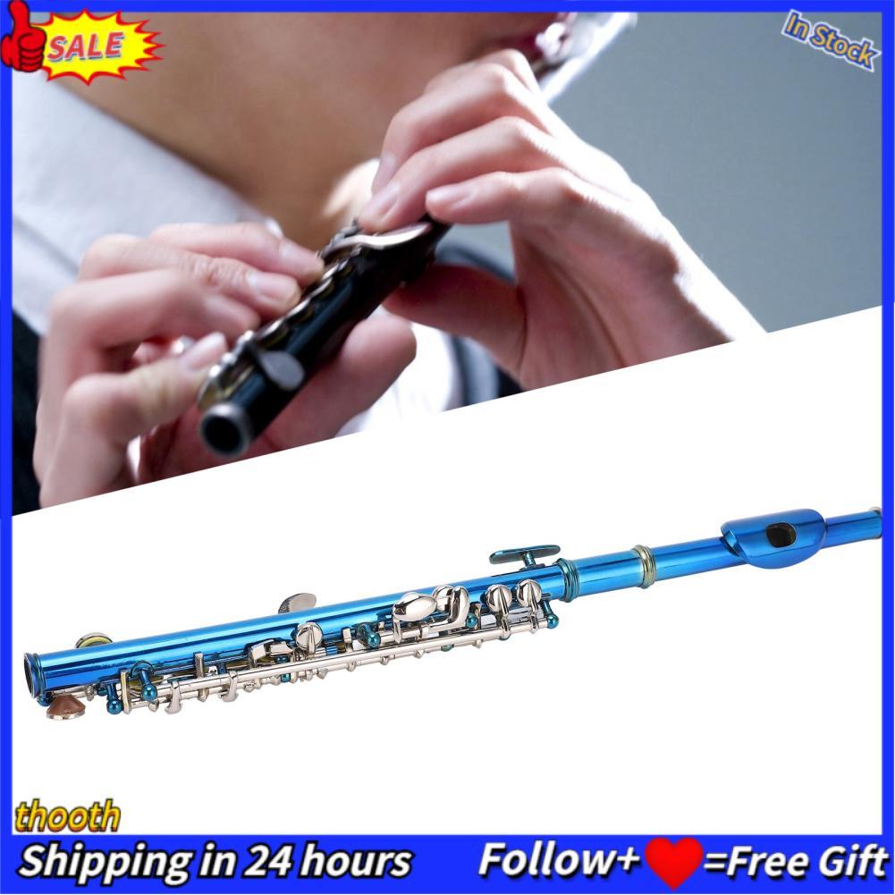 thooth Piccolo Flute Top Sound E Key Piccolos Cupronickel 6 Holes with ...
