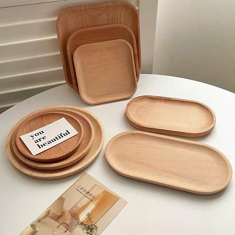 Wooden food trays, decorative wooden trays, rectangular wooden plates ...