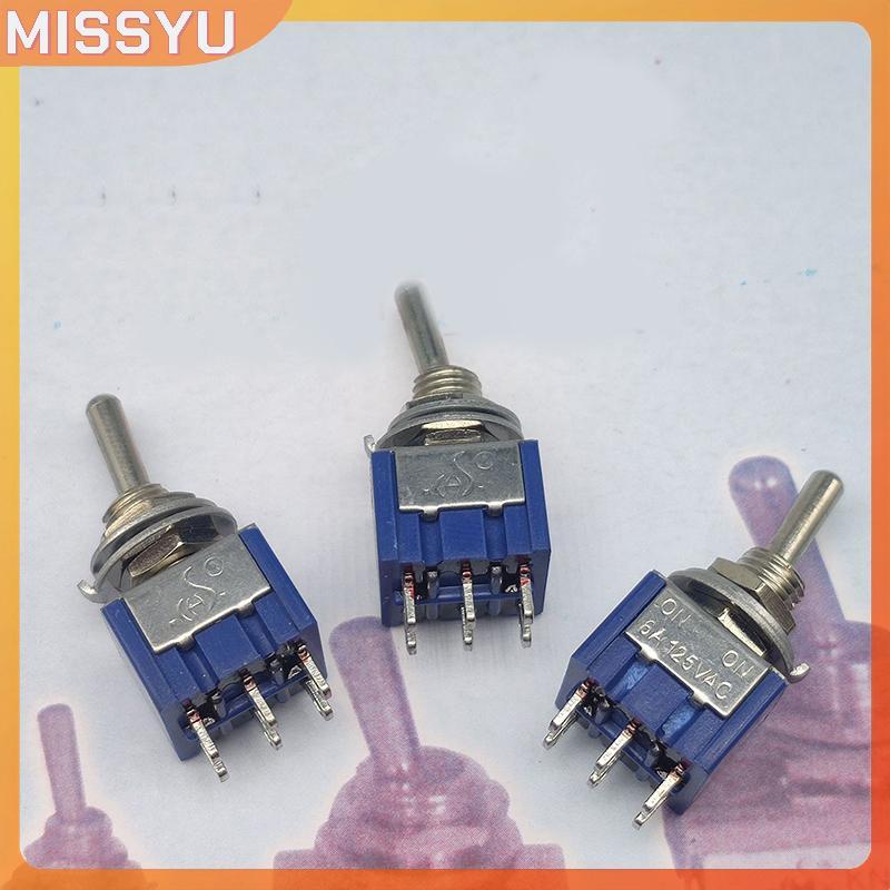 MISSYU Miniature Lever Toggle Switch Single Pole Double Throw ON-OFF-ON ...