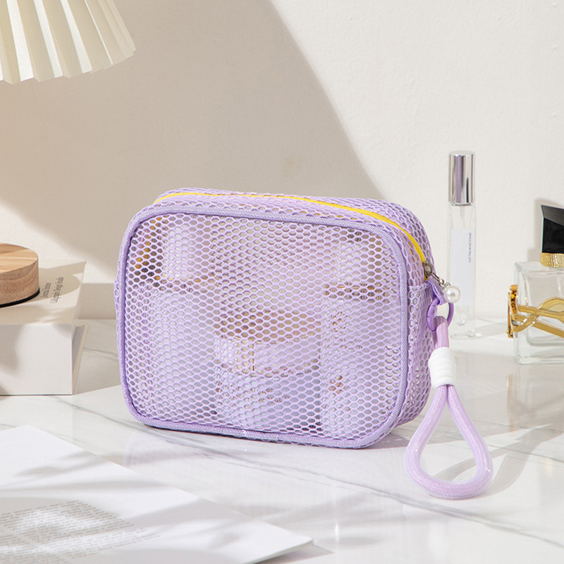 Mesh Makeup Bag, Portable Toiletry Bag Make Up Organizer [DP] | Shopee ...
