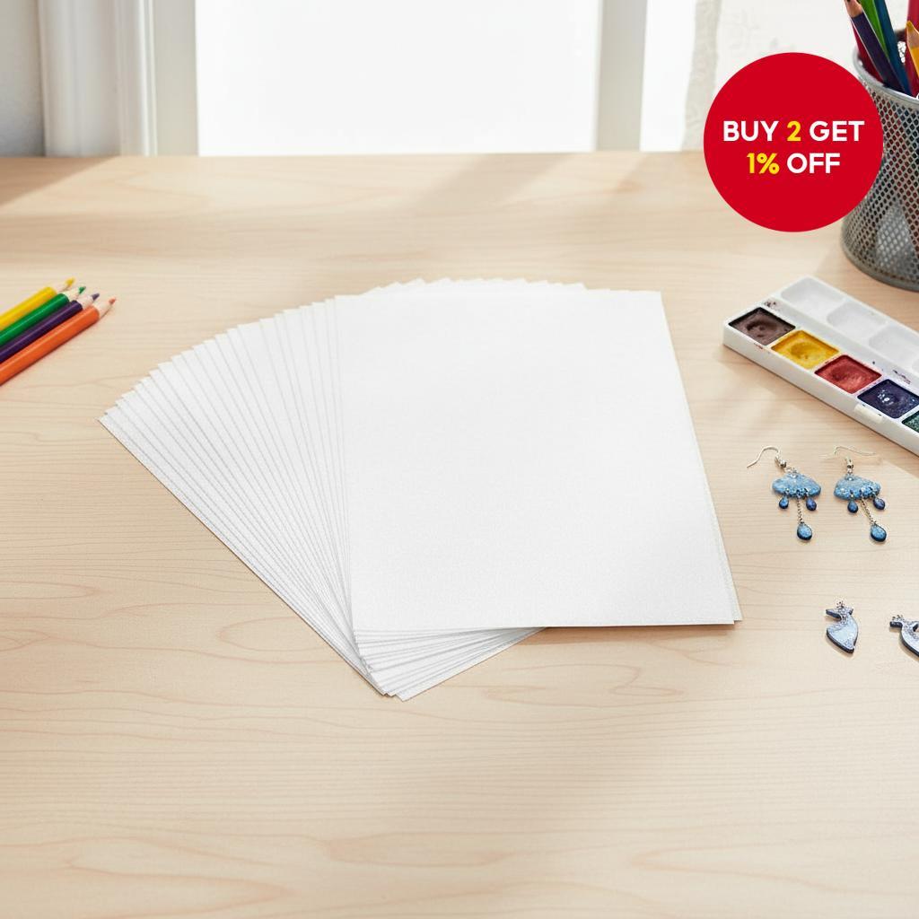 20 Sheets of Translucent & White Heat-Shrink Film Paper for DIY ...