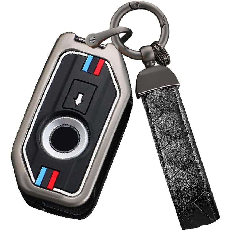 2 Button Remote Motorcycle Key Fob Cover with Keychain Fit for BMW ...