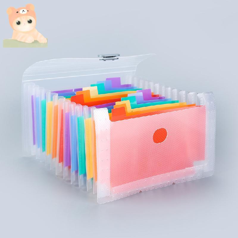 Expanding File Folder,A6 Size 13 Pockets Flash Card Holder,Portable ...