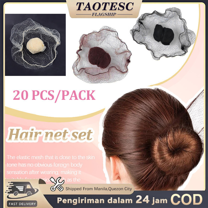 Nylon Hairnet Elastic Lines Hair Net Hairnet 20pcs per Pack | Shopee ...