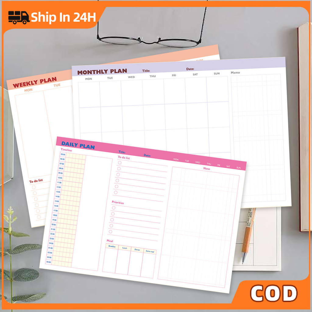 B5 Weekly Plan Tear Off Notepad, Notebook Sticky Note, Weekly Planner ...