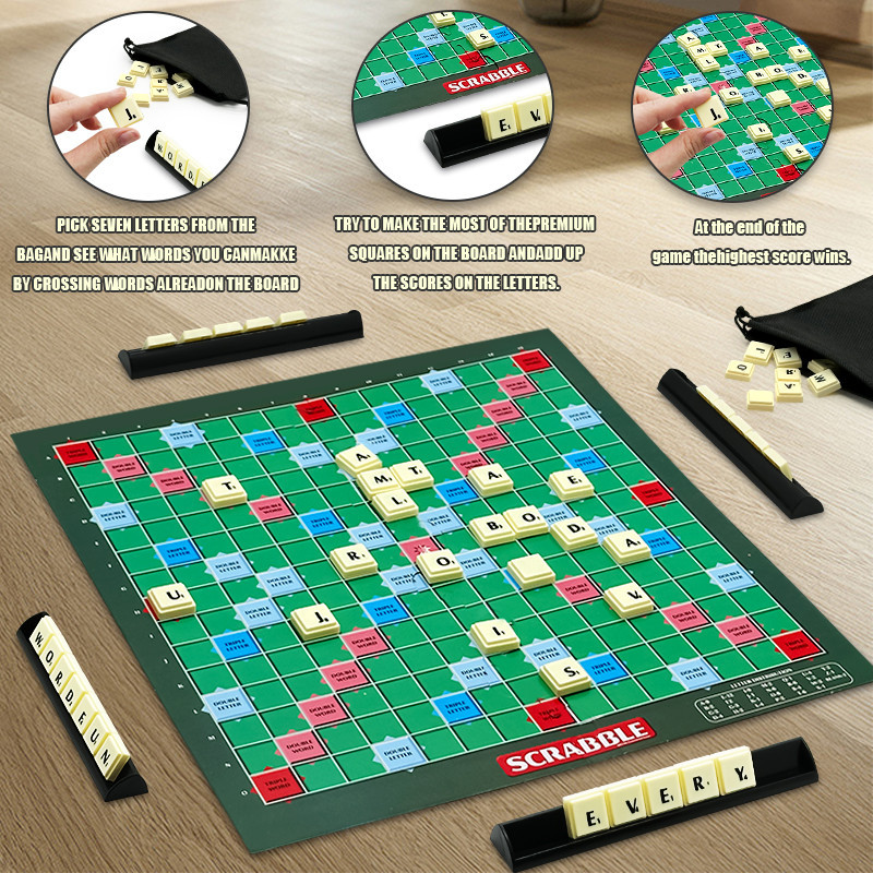 KING OF CHILDREN EDUCATIONAL TOYS FAMILY BOARD GAME SCRABLE JUMBO TEKA ...