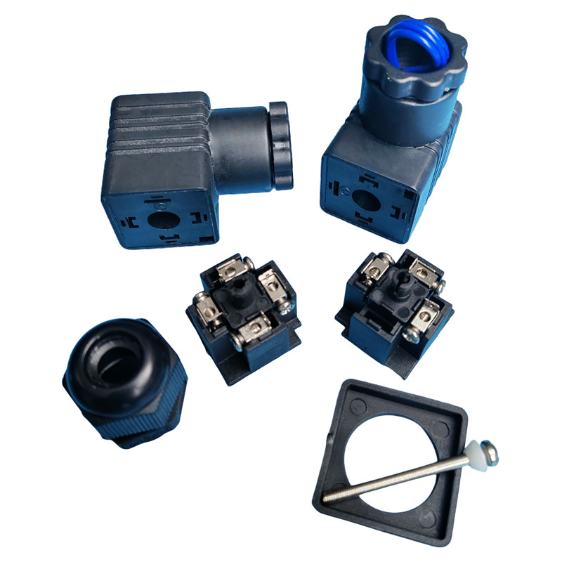 Solenoid Valve Plug Three-Core Four-Core Hydraulic Coil 220V 12V 24V ...