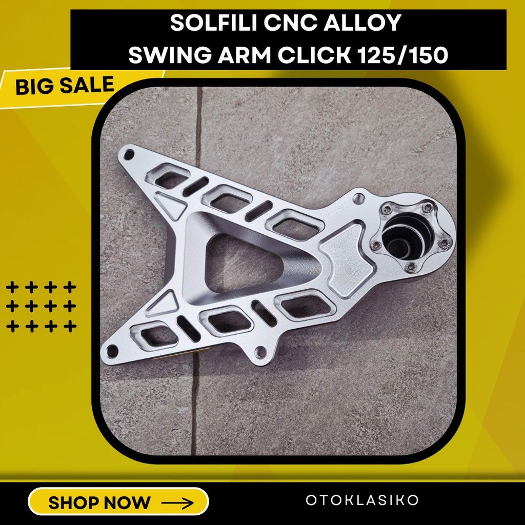SOLFILI CNC Alloy Swing Arm for Honda Click / Vario 125 & 150 – Silver ...