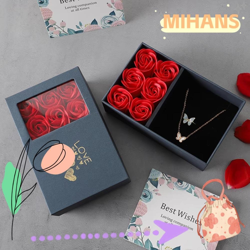 MIH Eternal Roses Gift Box, Six Rose Eternal Flower Ring Box, Valentine ...