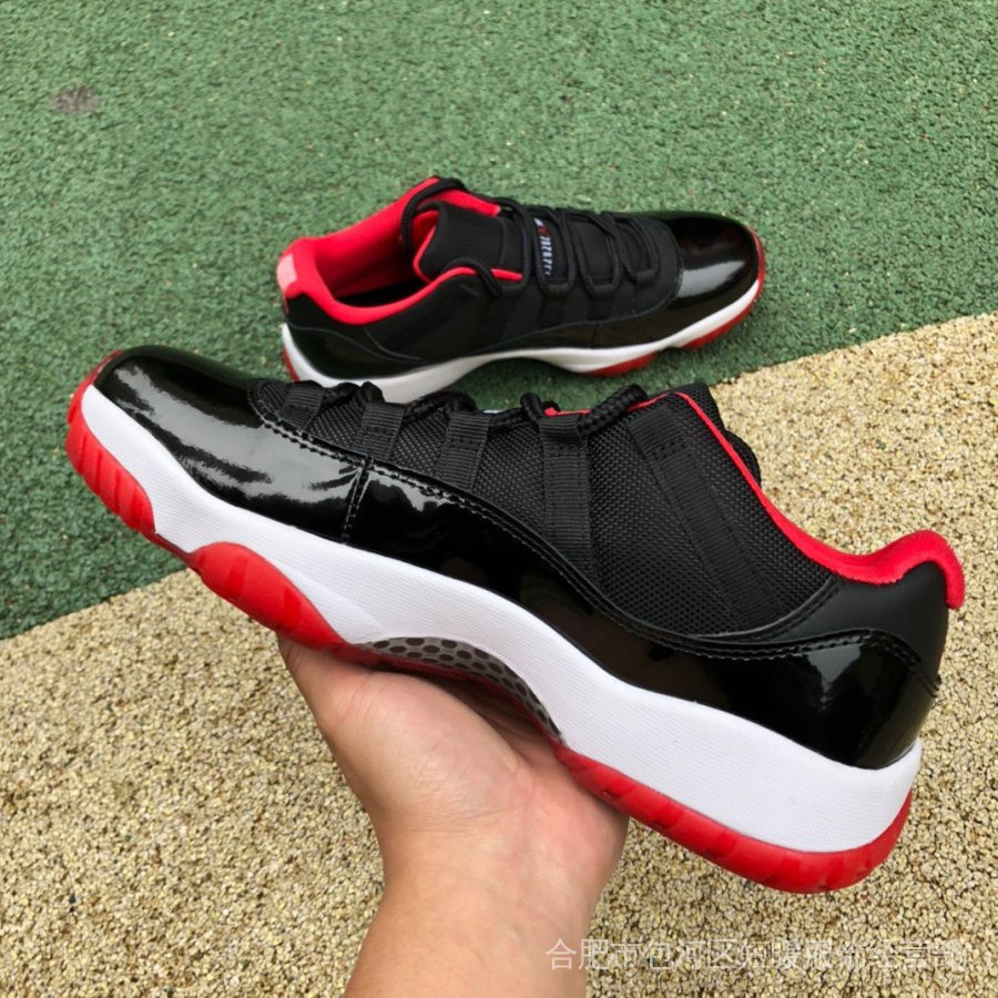 AJ11 Black Red Low Air Jordan 11 Bred Joe 11 AJ11 Low-Cut Basketball ...