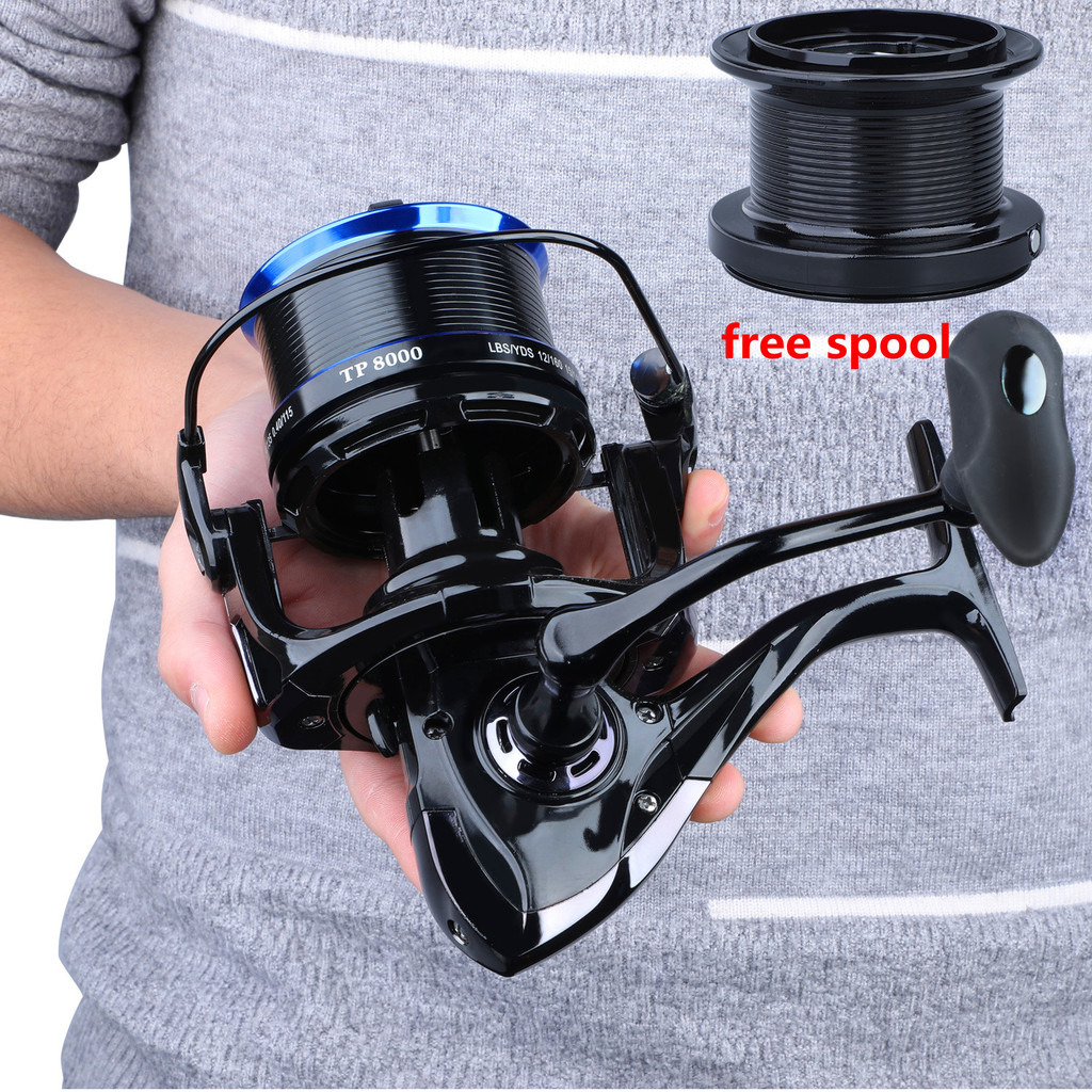 8000-10000 Series Spinning Fishing Reel Ultra Smooth Aluminum Body Max ...