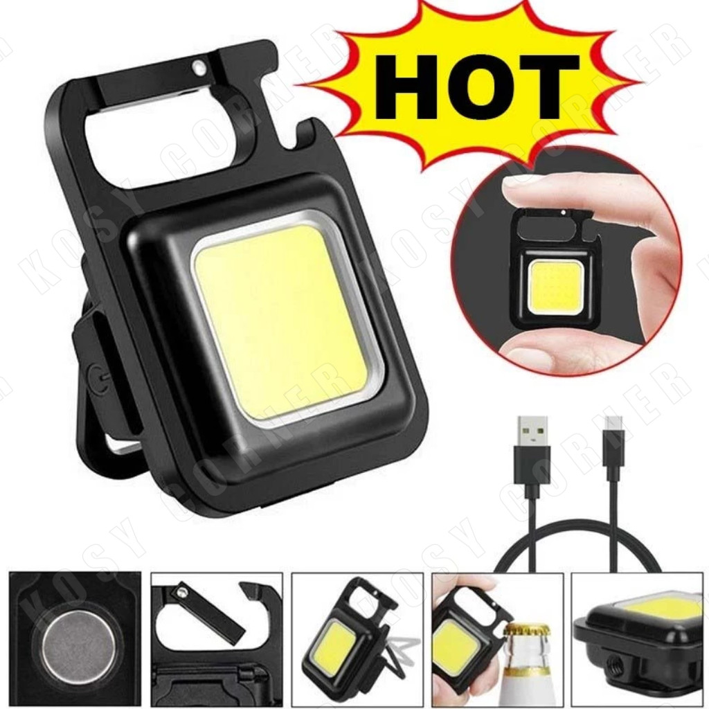 Mini Portable Keychain COB Work Lamp / USB Powered 800 Lumens Work ...