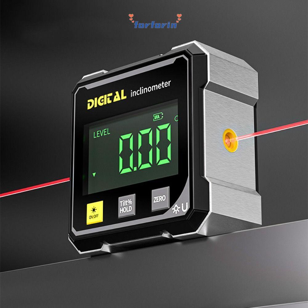 FORFORIN Double Sided Laser Inclinometer, Multifunctional LCD Display ...