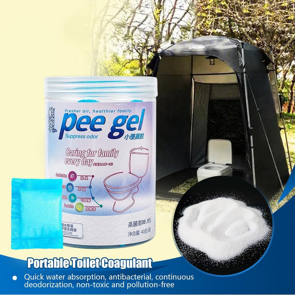 Pee Gel for Camping Poop Gel for Portable Toilet 40 Pieces Liquid ...