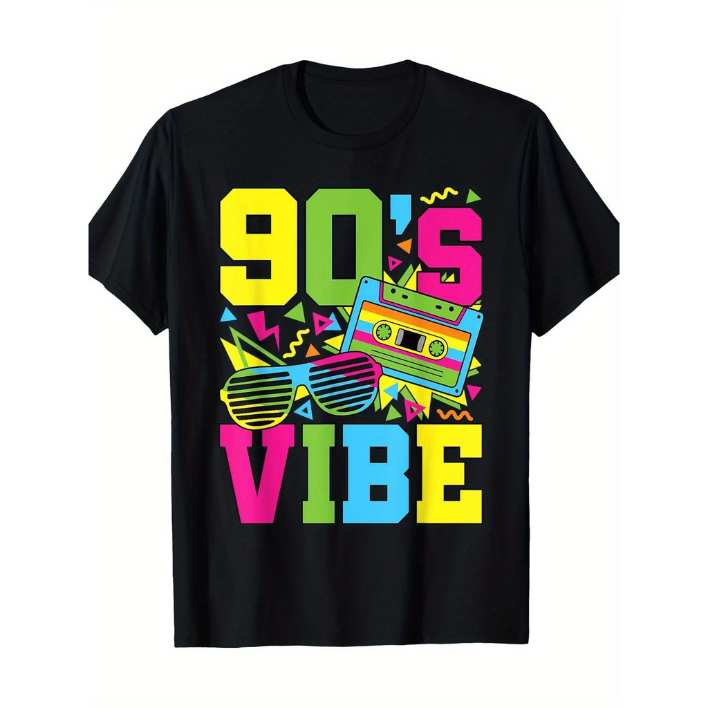 90'S Vibe Retro 1990s 90s Style Party Outfit Men Women T-Shirt180g T ...
