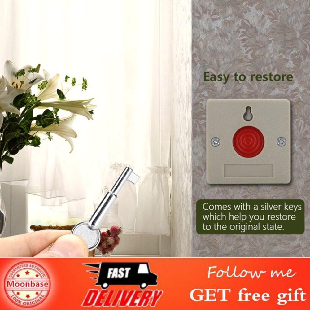 Moonbase SOS Panic Button DC 24V Wired Emergency Alarm Alert System Kit for Home Office Security ...