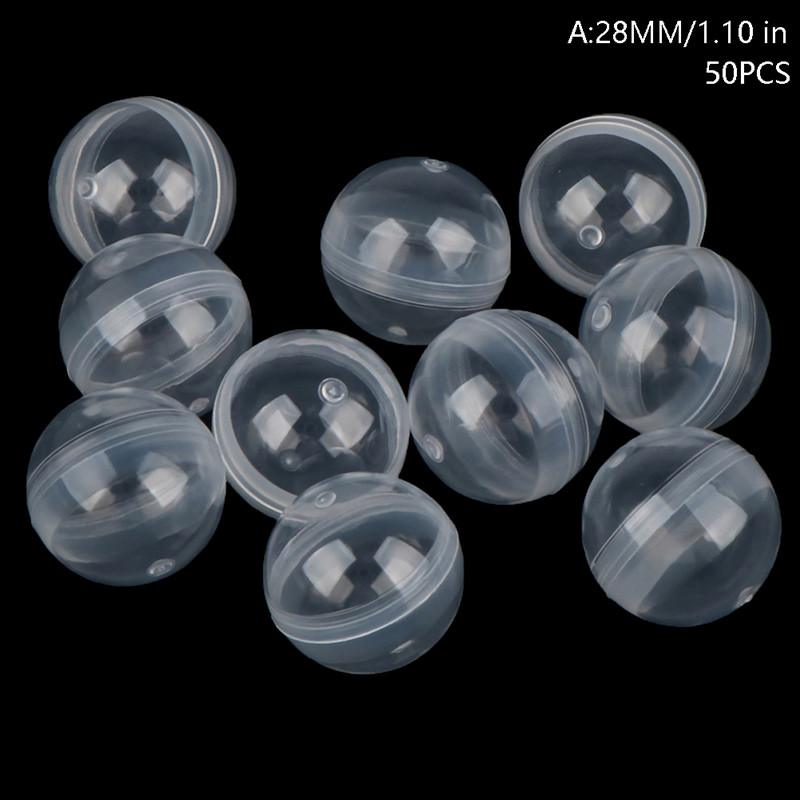 [SNOW] 50PCS Clear Can Open Transparency Plastic Capsule Toy Surprise ...
