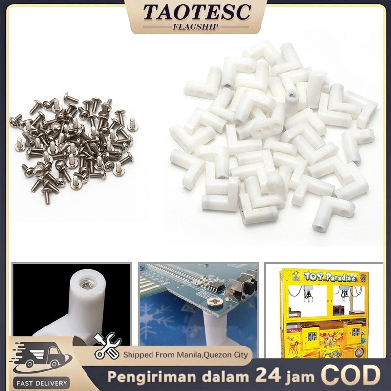 40Pcs/Set L-Type Insulated Plastic Spacer Set with Screws for PCB ...