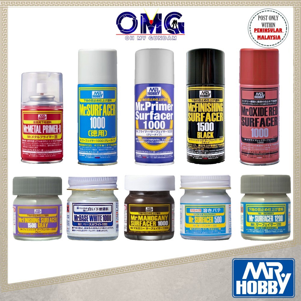 Mr. Hobby Mr Hobby Mr Base White Surfacer Primer Coating Spray 1000 ...