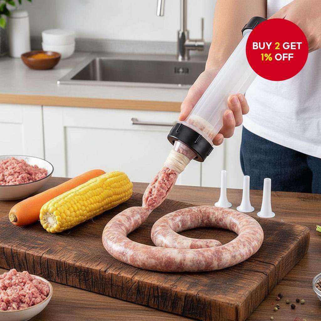 Handmade Sausage and Salami Bagging Machine with 3 Funnels for ...