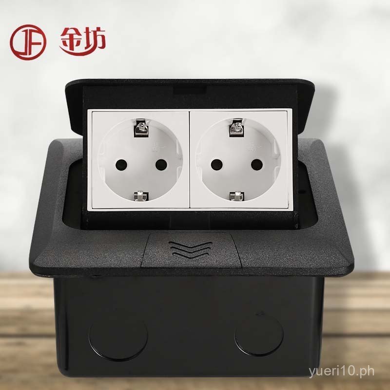 Two European Standard Ground Plug Pop-up Type silver Waterproof Network ...