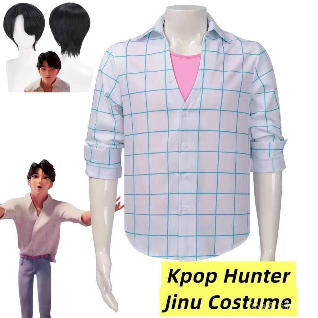 KPop Demon Hunters Jinu Anime Full Set Cosplay Costume Shirt Full Set ...
