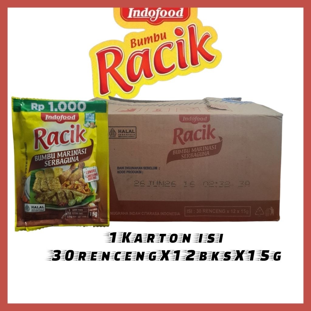 Indofood Multipurpose Marinade SeasoningRacik 15g (Carton Packaging ...