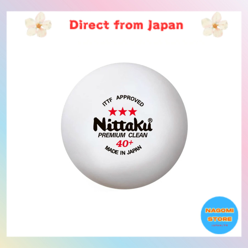 Nittaku Table Tennis Ball 3-Star Premium Clean (3-Pack) Anti-Virus ...