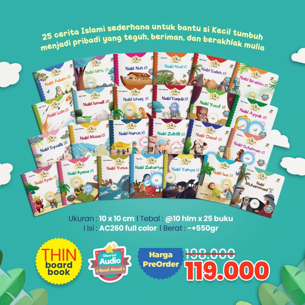 NABI Mini Book Series Stories of 25 Prophets and Messengers Islamic ...