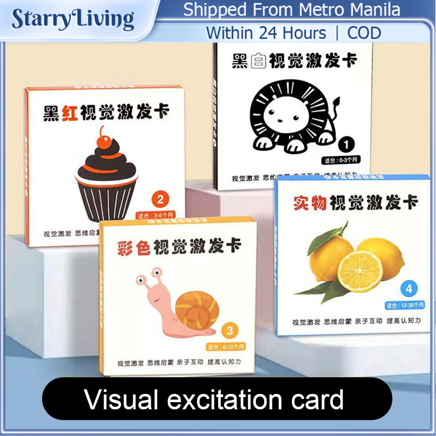 Baby Visual Stimulation Learning Flashcards High Contrast Sensory ...