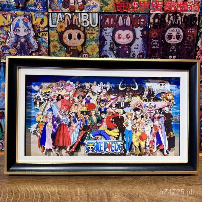 Birthday Poster Blind Box 3D Anime Peripheral Luffy Family Portrait ...