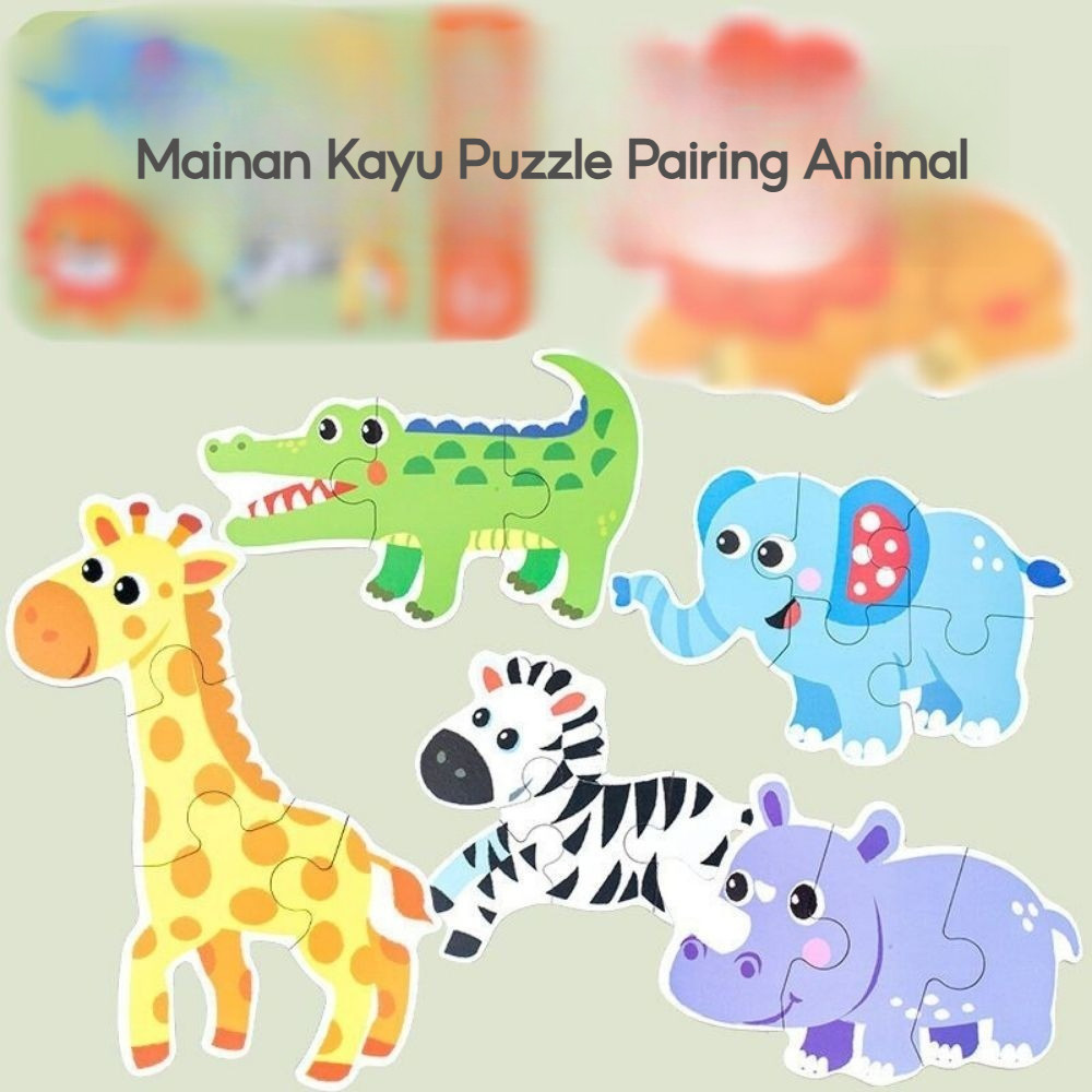 3D Cartoon Animal Puzzle Educational Toy with Large Pieces, Number ...