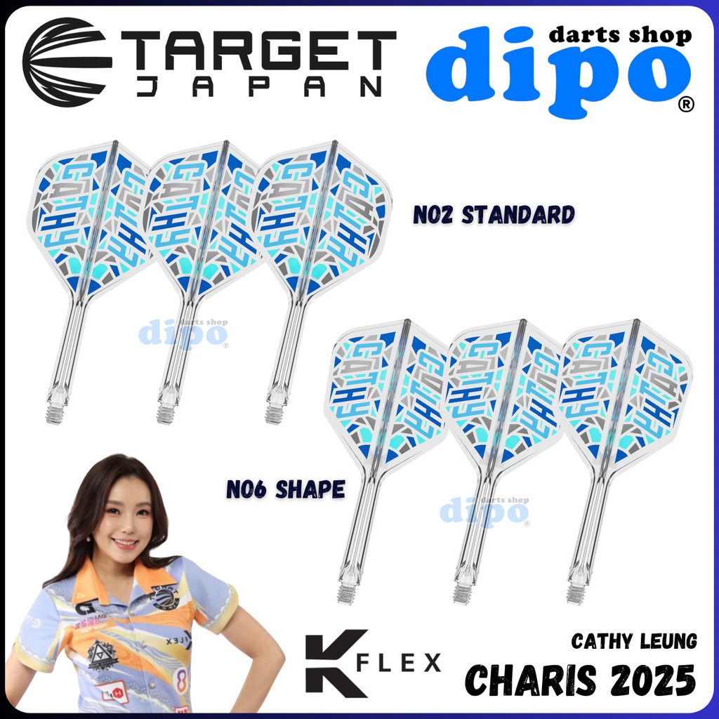 TARGET K-FLEX CATHY BLUE (CATHY LEUNG Model) Hard Material Darts Flight ...