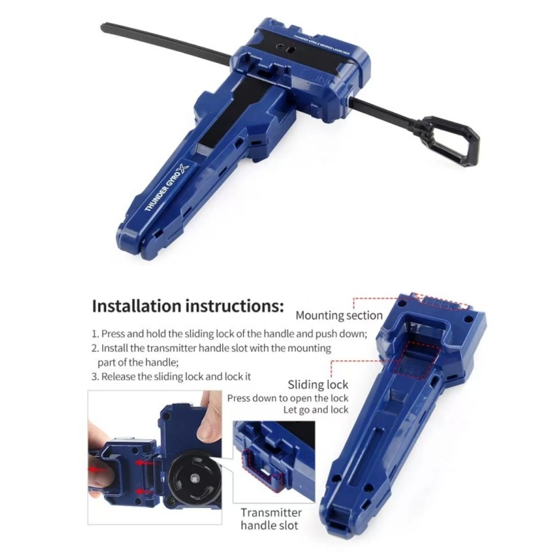 Interactive Spinning Top With Launcher - Rotating Explosive Gyroscope ...