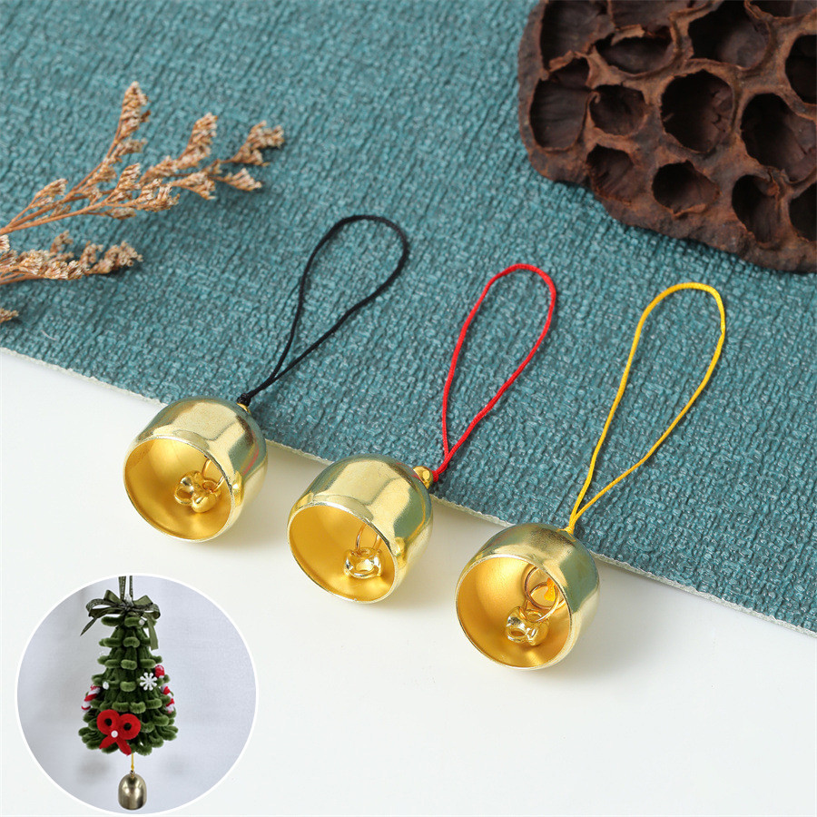 18-28mm Mini Brass Bell Christmas Metal Pendant Door Bell Fuzzy wire ...