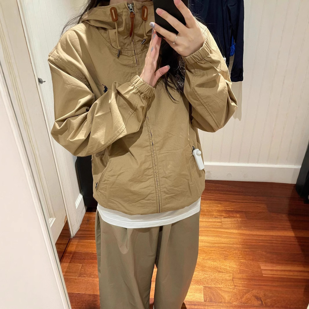 Scan Code RL Luffy Pony Hooded Drawstring Thin Jacket Windbreaker ...