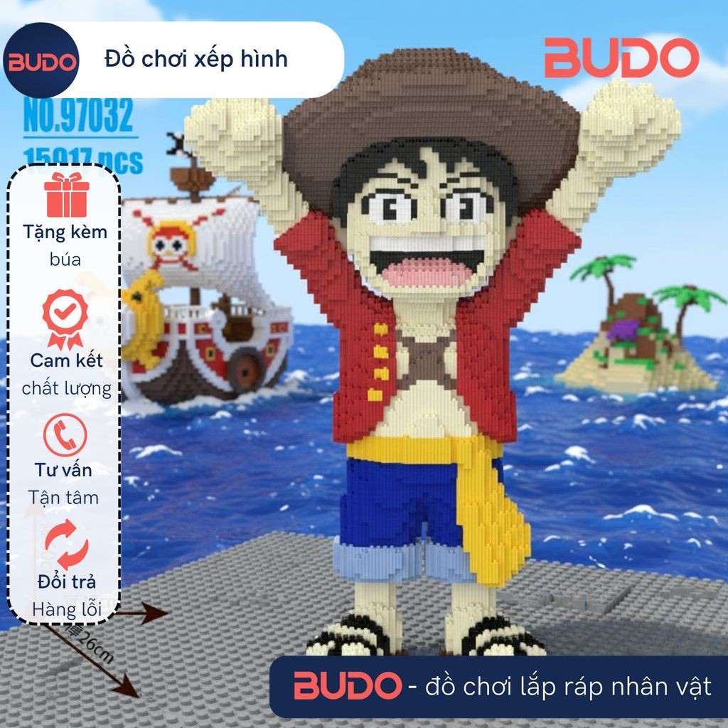 Luffy chibi 60cm assembled nanoblock chopper pirate model Large toy ...