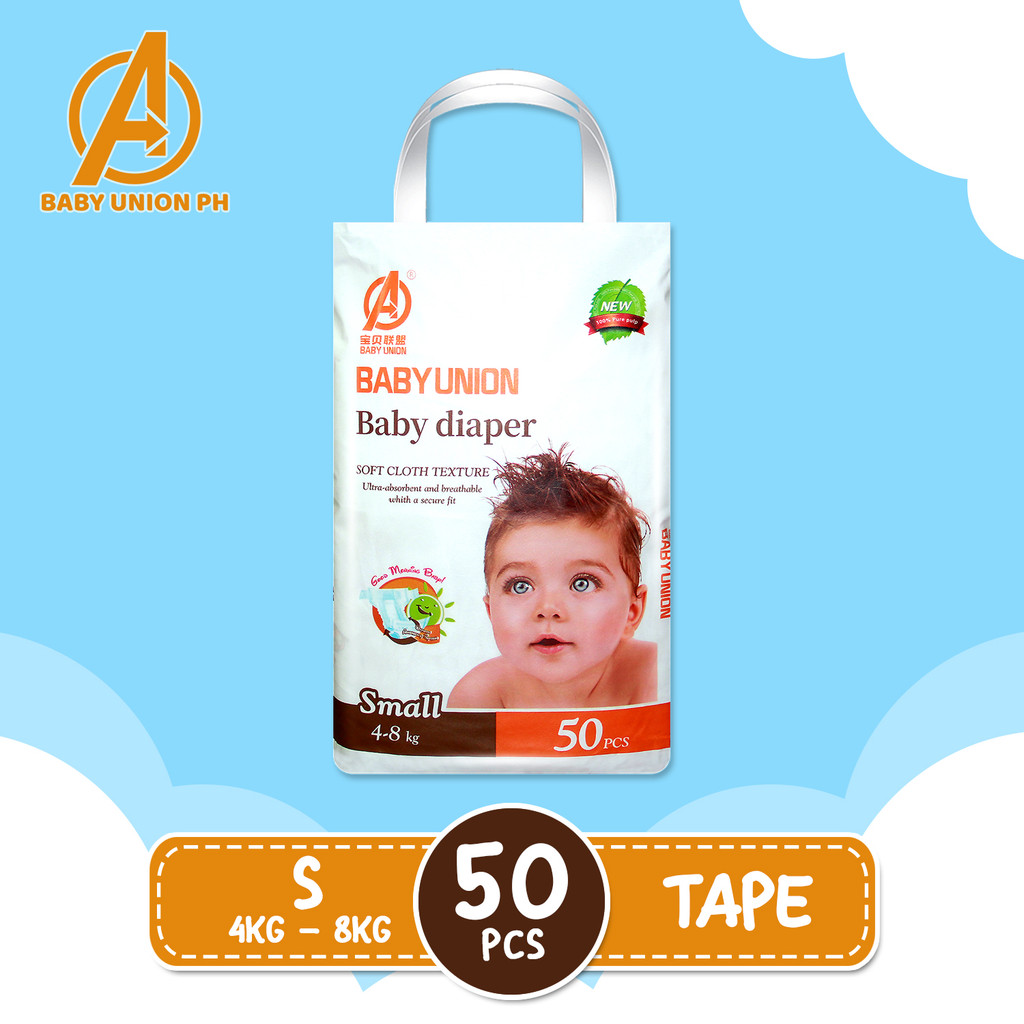 Baby Union Baby Diaper Tape-type Small 50 pcs. / Pack | Shopee Philippines