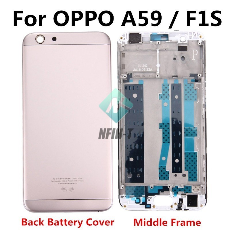 For OPPO A59 / F1S Battery Back Rear Cover + Front Housing LCD Middle ...