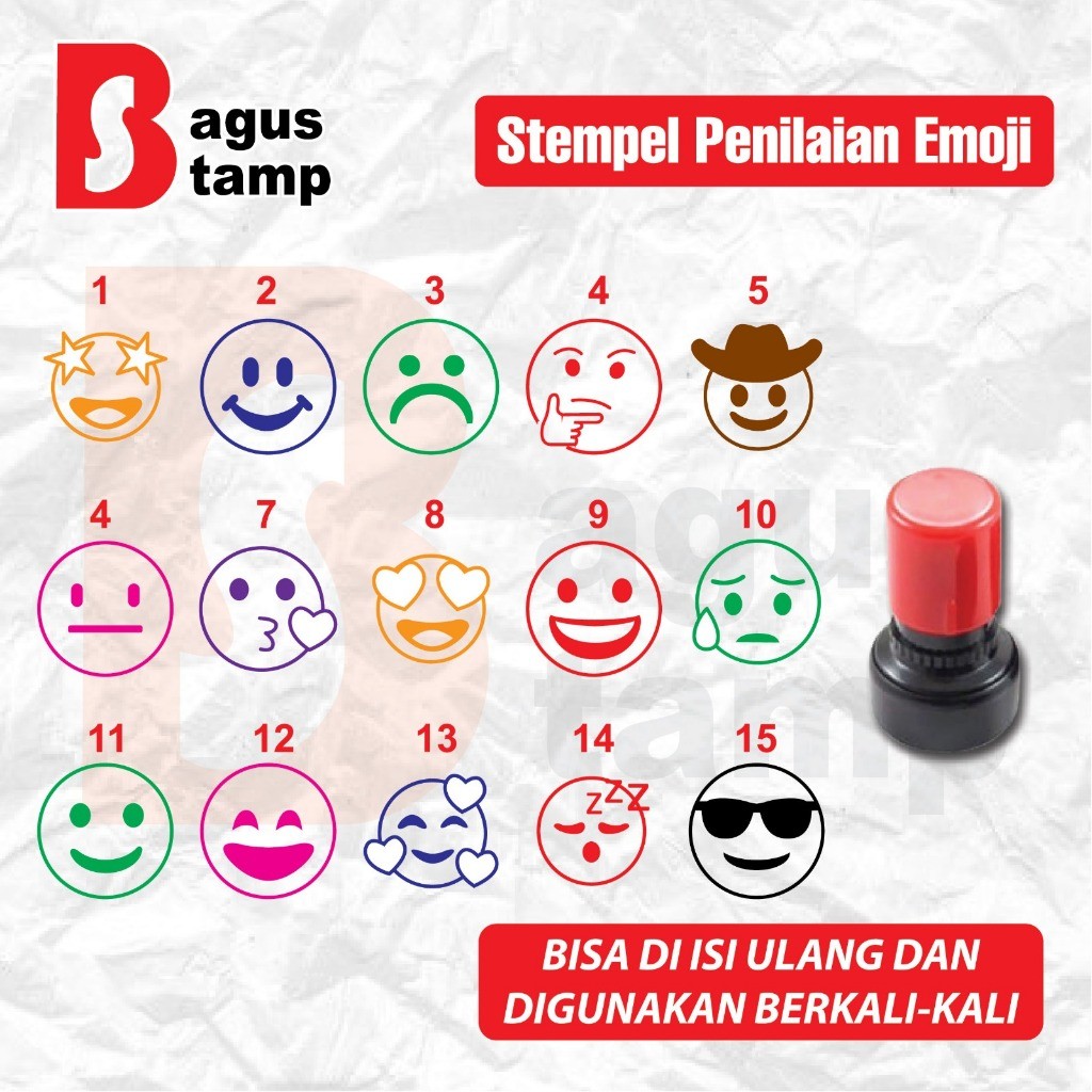 Rewards Stamp EMOJI EMOTICON Teacher Stamp Children's Assessment CUTE ...