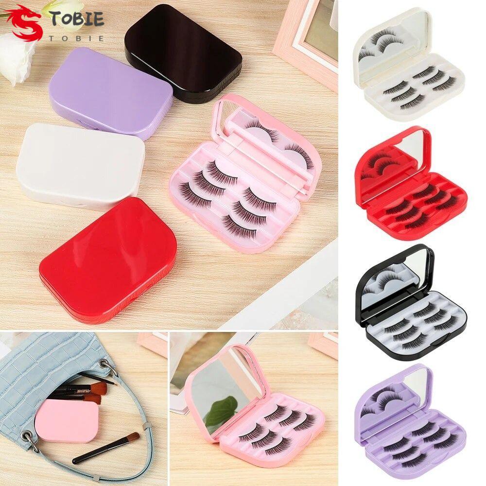 TOBIE False Eyelashes Storage Box, Empty Waterproof 3 Pairs False ...