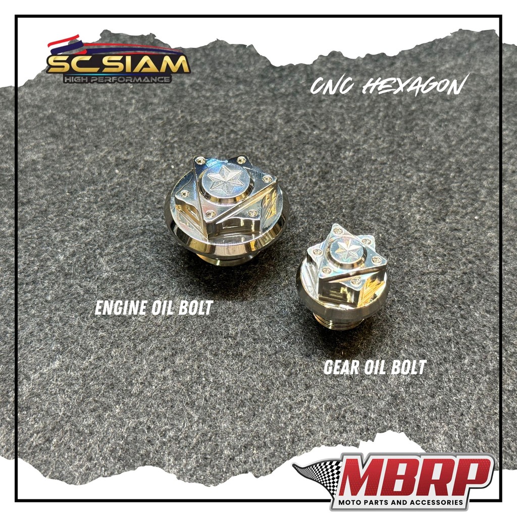 SC SCIAM STAR HEXA - ENGINE OIL BOLT / GEAR OIL BOLT CNC | Shopee ...
