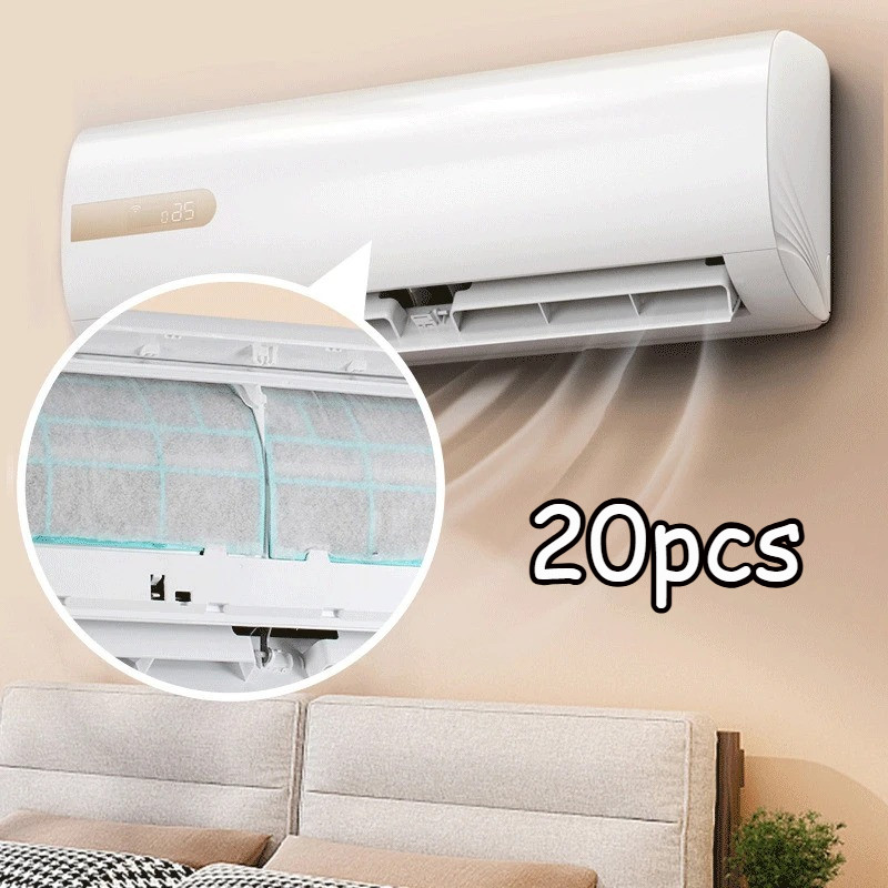 20PCS Anti-dust Air Conditioner Filter Paper Cuttable Wind Outlet Dust ...